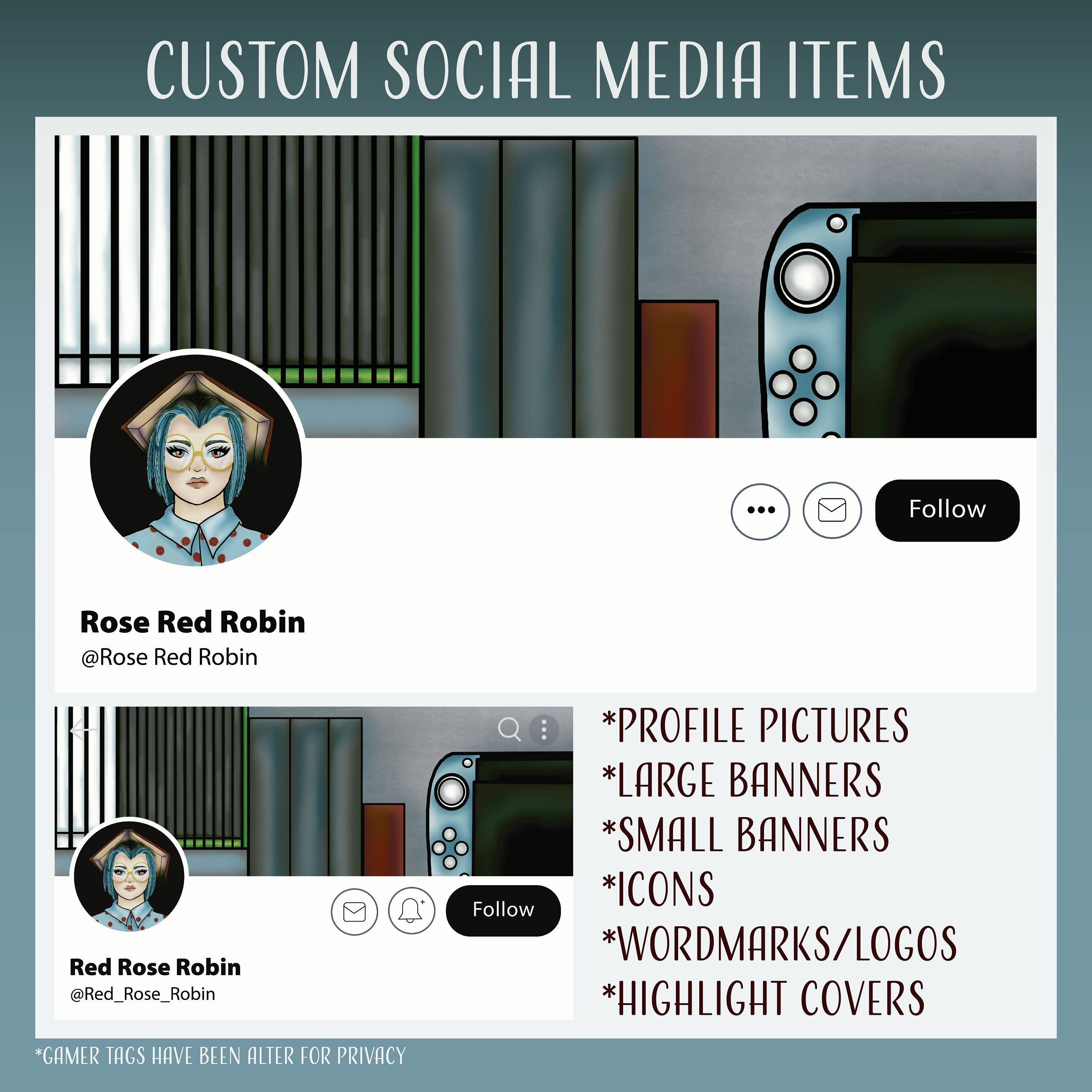 Social Media Branding Gamer Streamer Influencer Aesthetic - Etsy