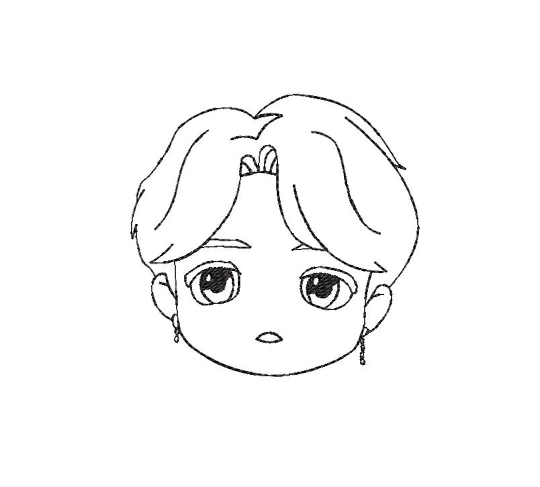 BTS Face File Embroidery Design File Dst, Jef, Exp, Pes, Vp3 - Etsy