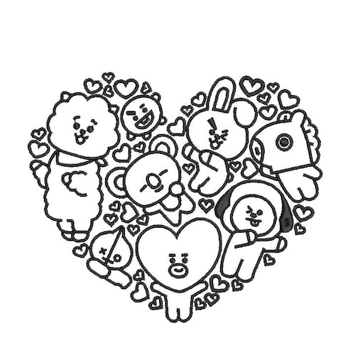 Jongkook Bts Embroidery Design File Dst Pes Vp3 Jet - Etsy