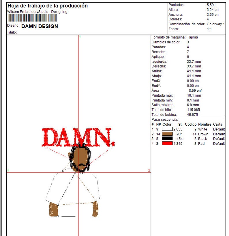 Kendrick Lamar DAMN Embroidery Design File Dst, Pes, Vp3, Jef, Exp - Etsy