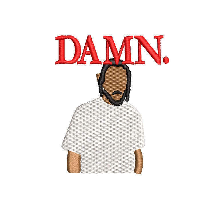 Kendrick Lamar DAMN Embroidery Design File Dst, Pes, Vp3, Jef, Exp - Etsy