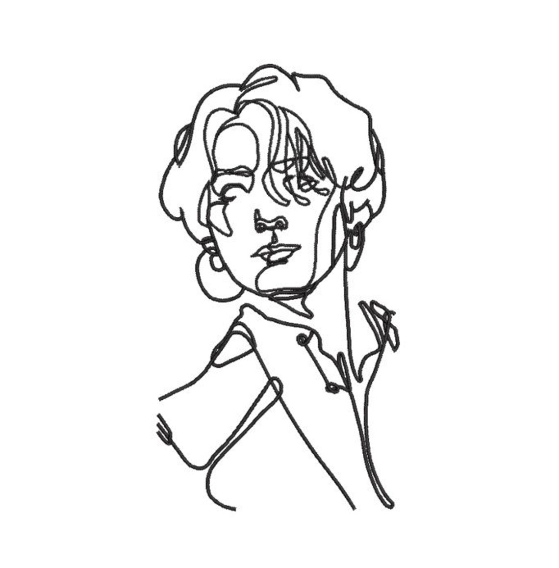 Jongkook Bts Embroidery Design File Dst Pes Vp3 Jet - Etsy