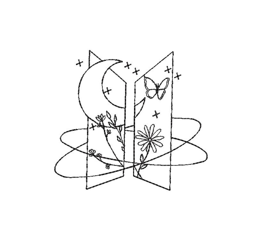 BTS Outline File Embroidery Design File Dst, Jef, Exp, Pes, Vp3 - Etsy