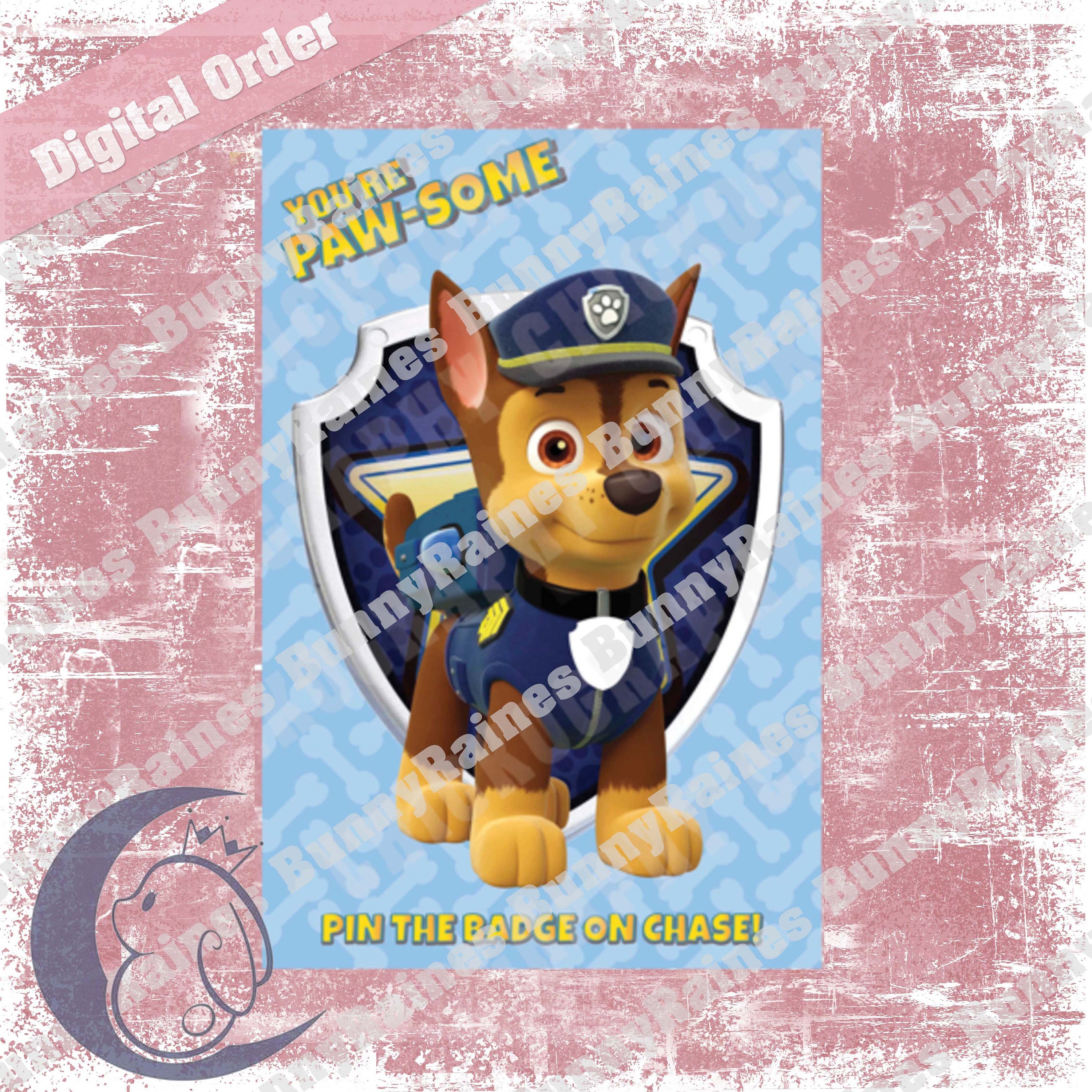 Pin the Badge on Chase Birthday Game Printable Kids Birthday - Etsy