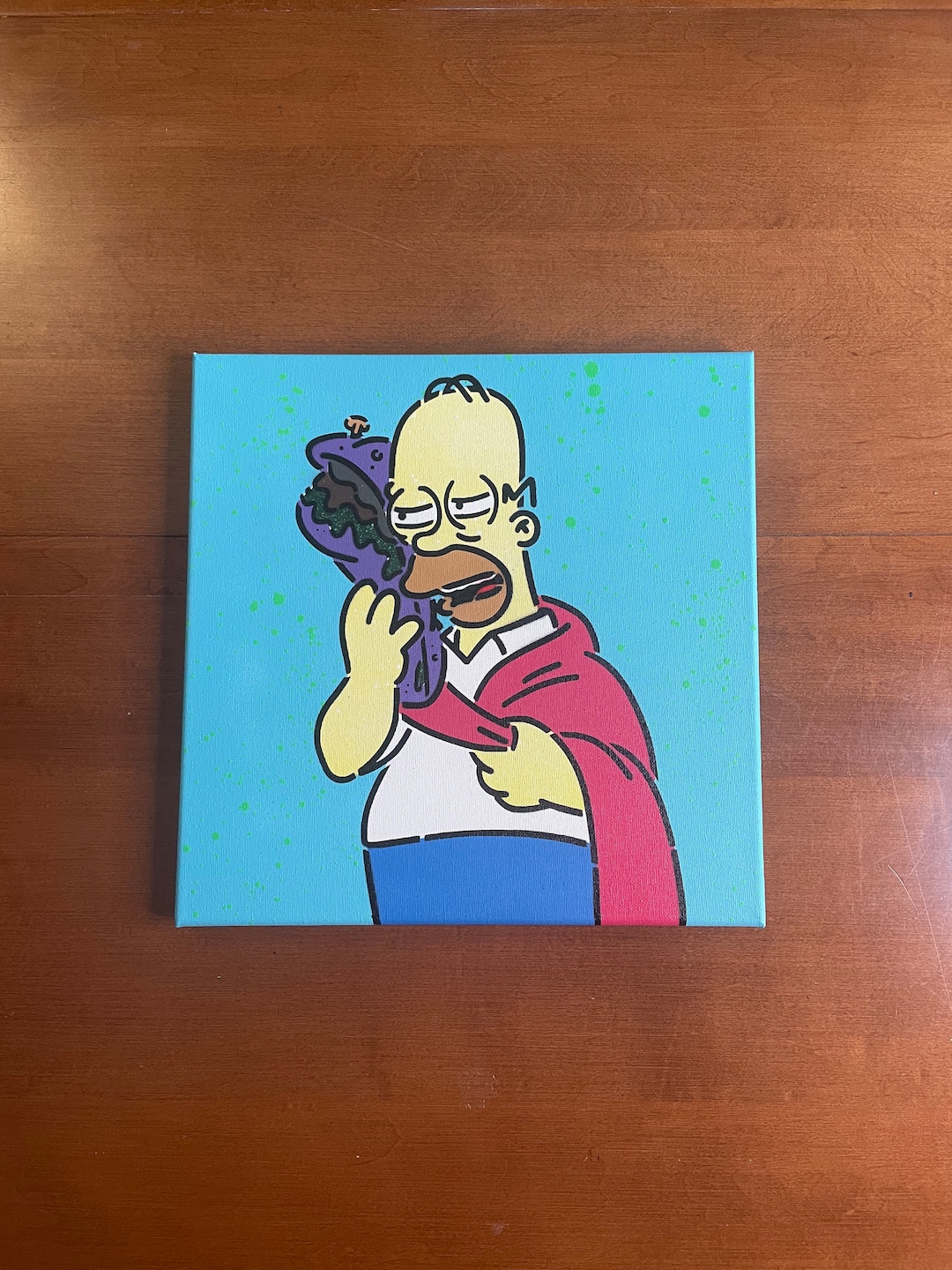 Homer Simpson Eats Rotten Sandwich 9 Layer Spray Paint - Etsy