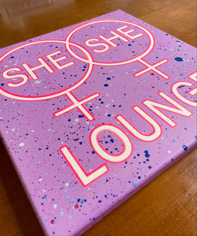 She She Lounge - Springfield's Lesbian Bar - 4 Layer Spray Paint ...