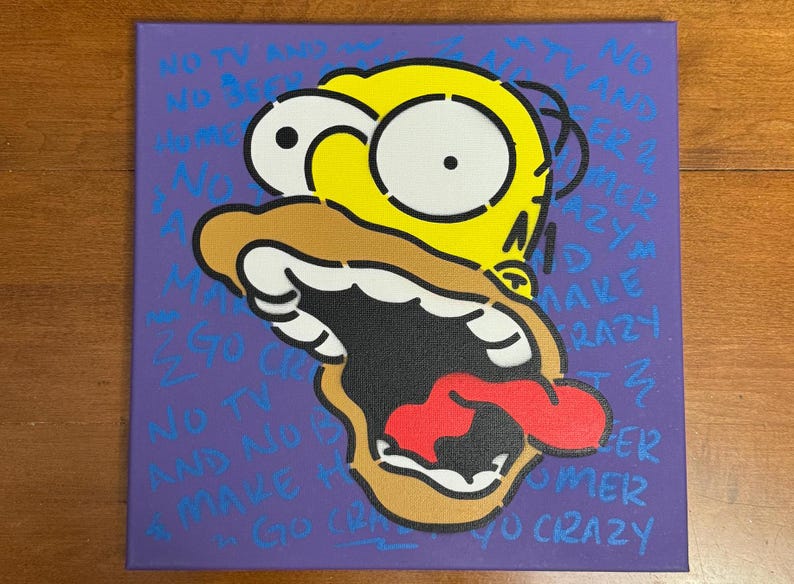 Homer Simpson "the Shinning" - 5 Layer Spray Paint Stencil Art ...