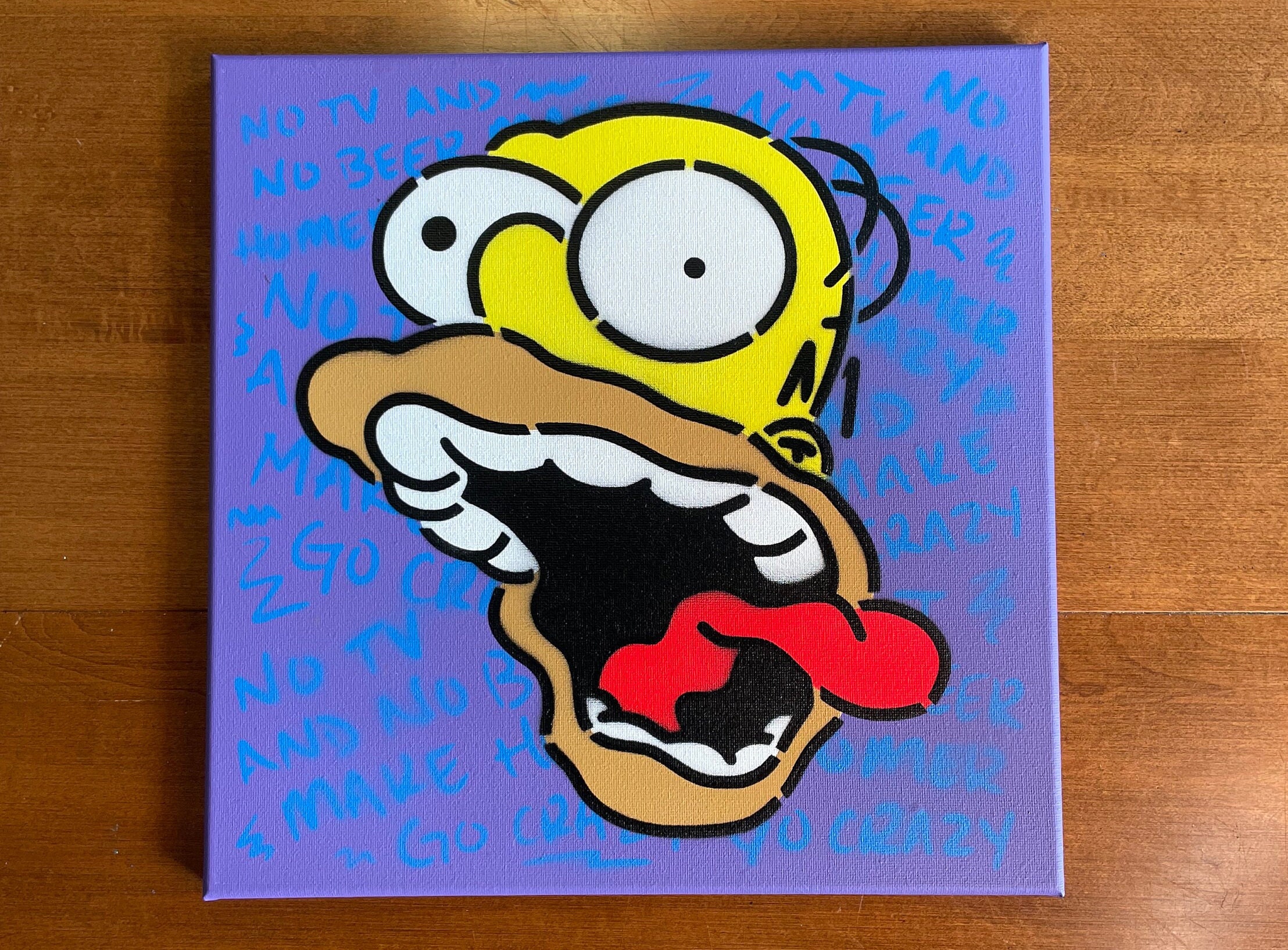 Homer Simpson the Shinning 5 Layer Spray Paint - Etsy
