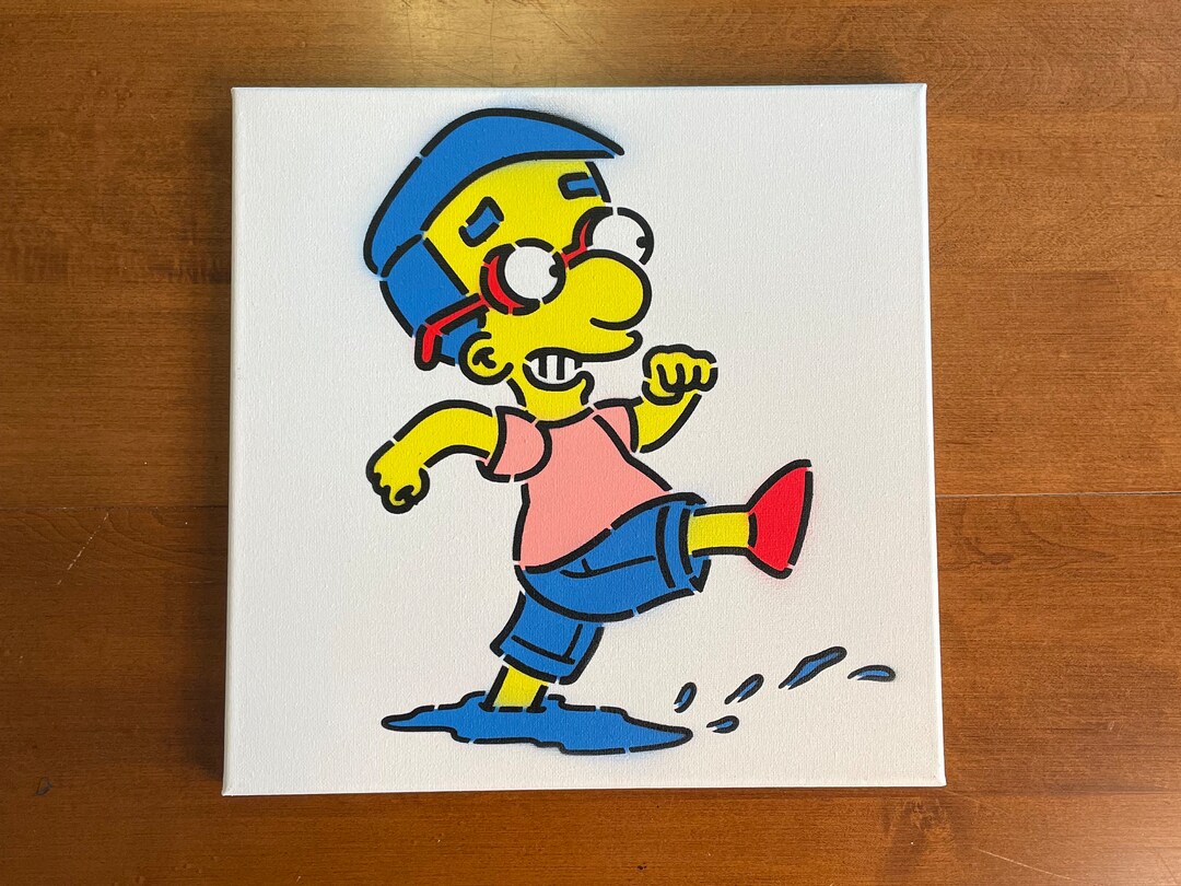 Everything's Coming up Milhouse - 5 Layer Spray Paint Stencil Art - the ...