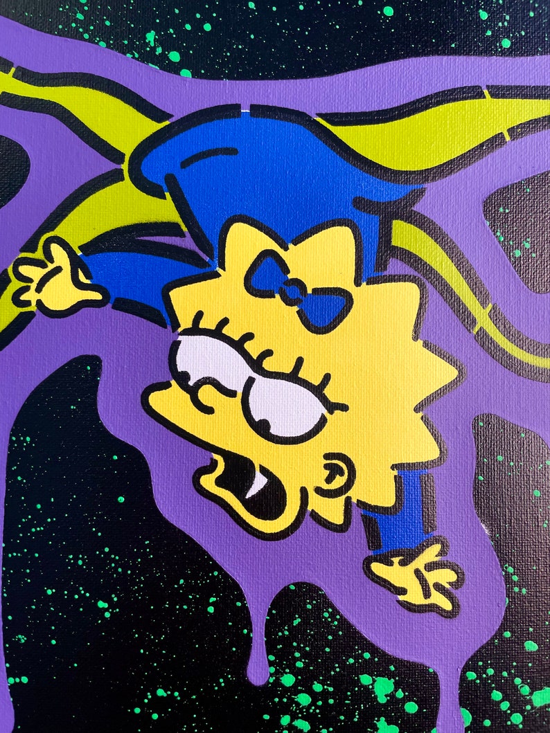 Maggie Simpson Alien Spray Paint Stencil 7 Layer Stencil Art Treehouse ...