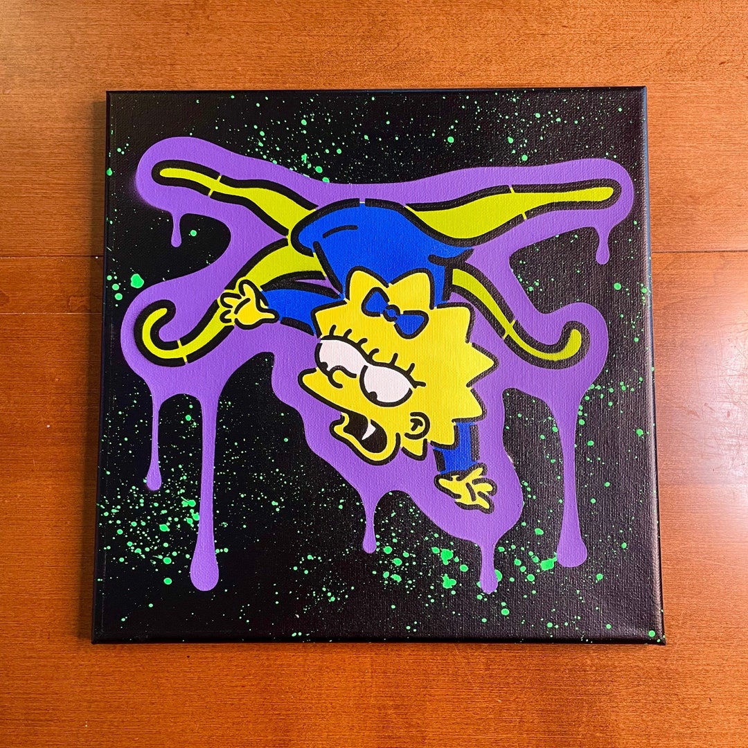 Maggie Simpson Alien Spray Paint Stencil - 7 Layer Stencil Art ...