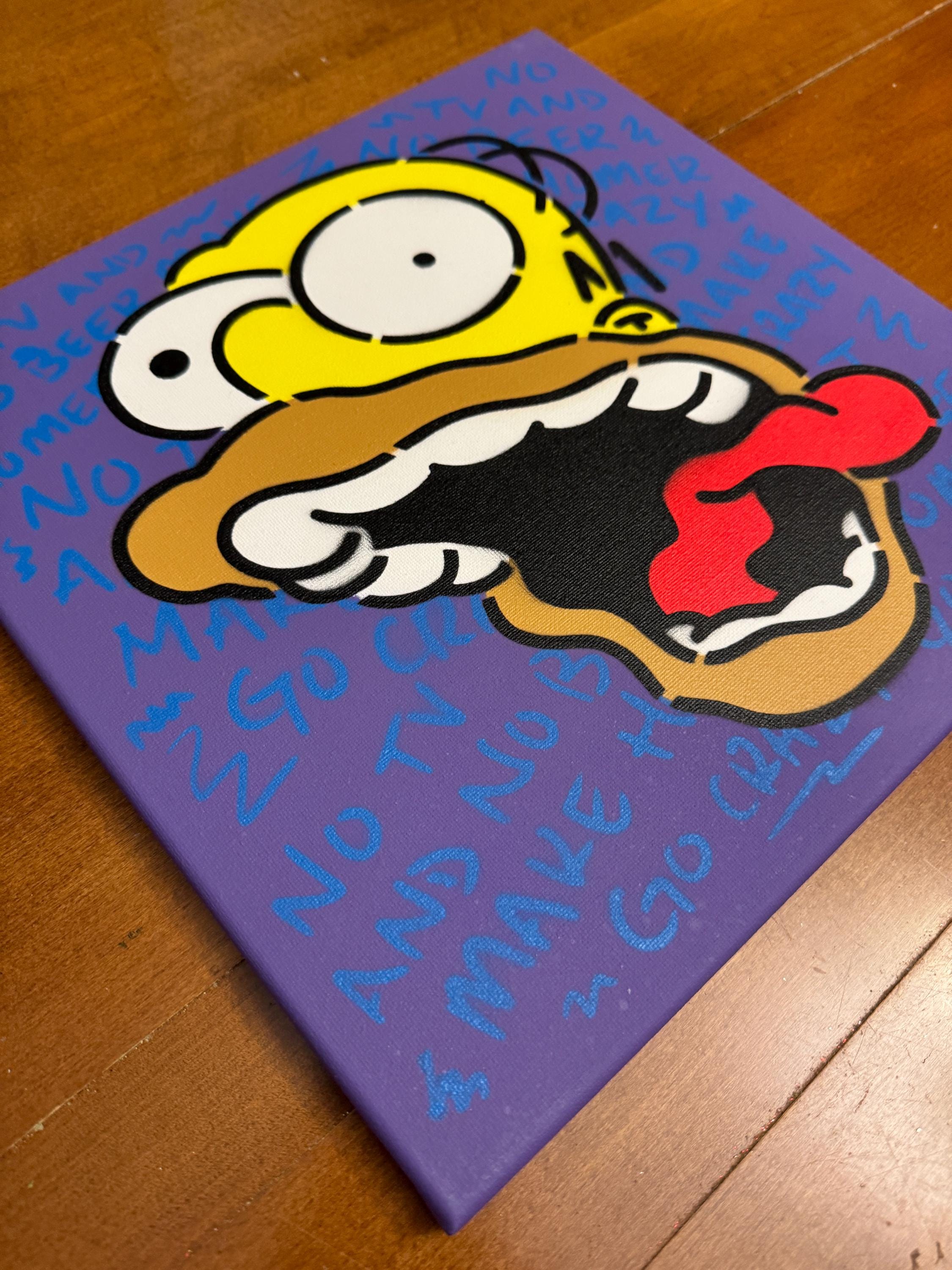Homer Simpson "the Shinning" - 5 Layer Spray Paint Stencil Art ...