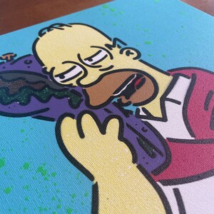 Homer Simpson Eats Rotten Sandwich 9 Layer Spray Paint - Etsy