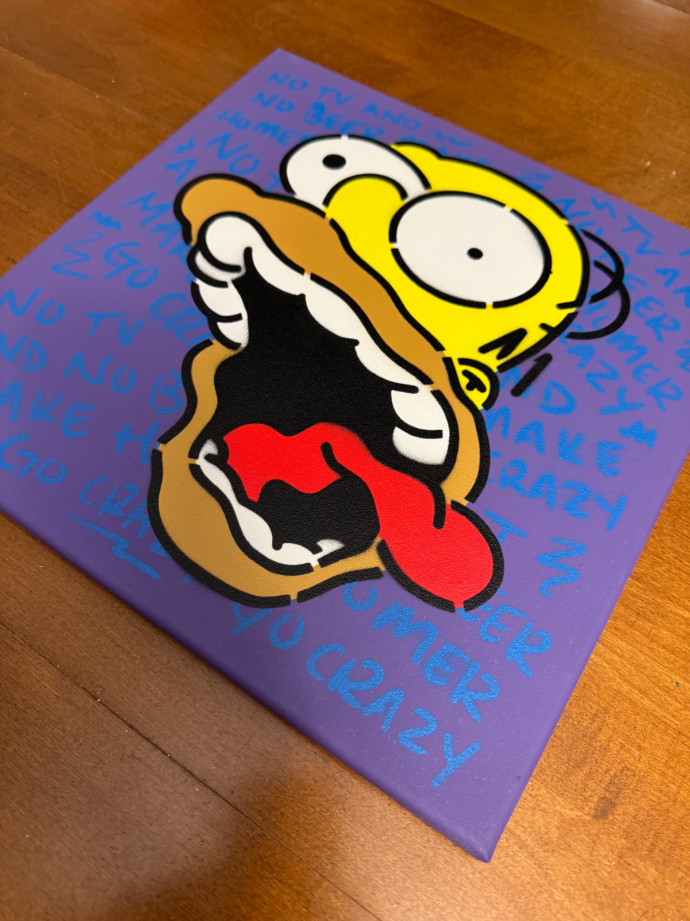Homer Simpson "the Shinning" - 5 Layer Spray Paint Stencil Art ...