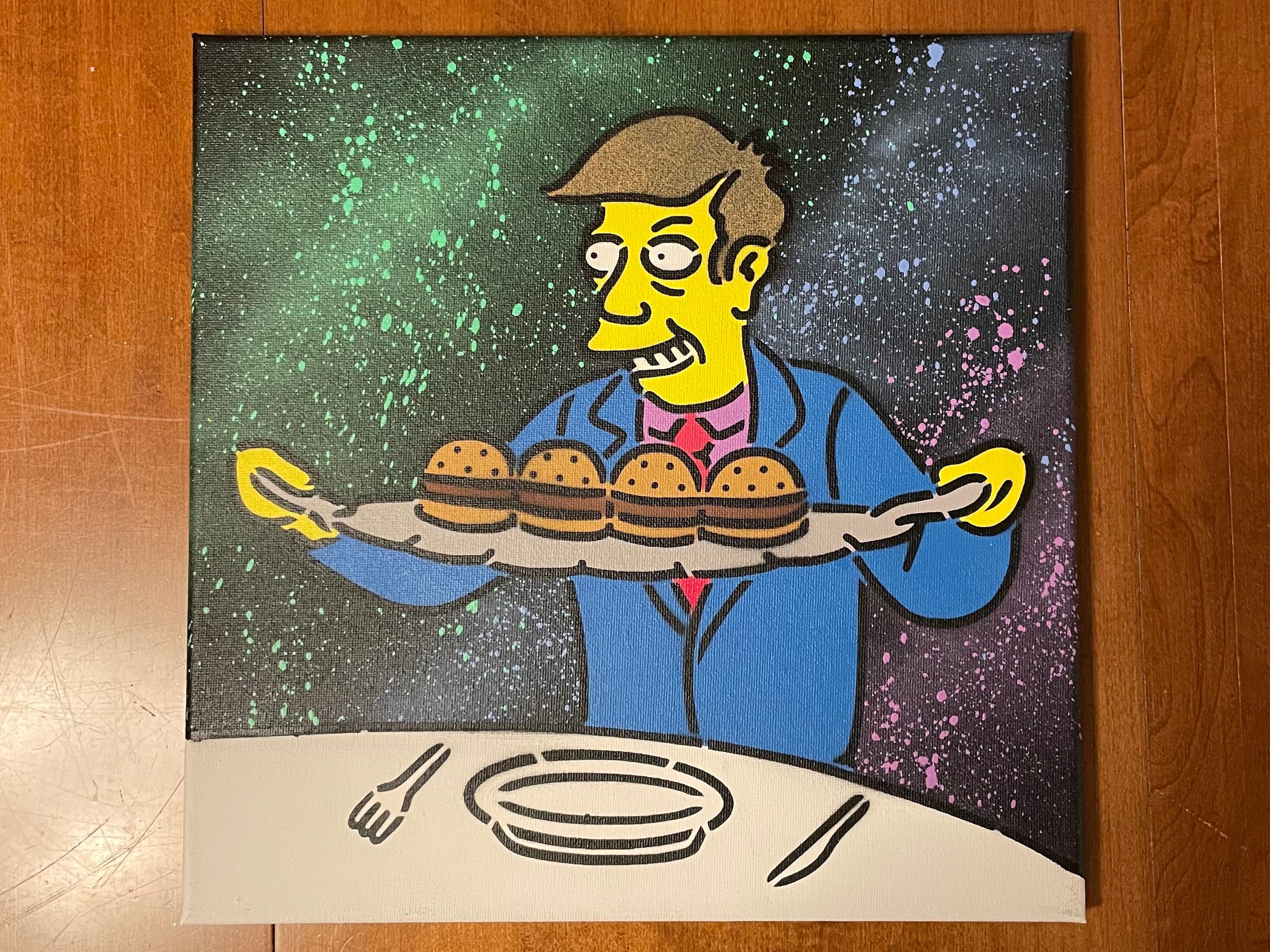 Steamed Hams, Principal Skinner 9 Layer Spray Paint Stencil Art the ...