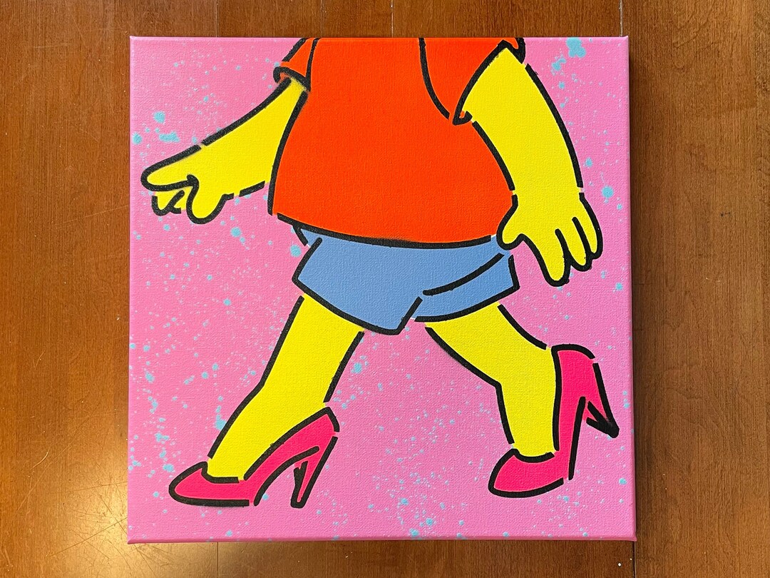 Bart Simpson in Heels 6 Layer Spray Paint Stencil Art the Simpsons Lisa ...