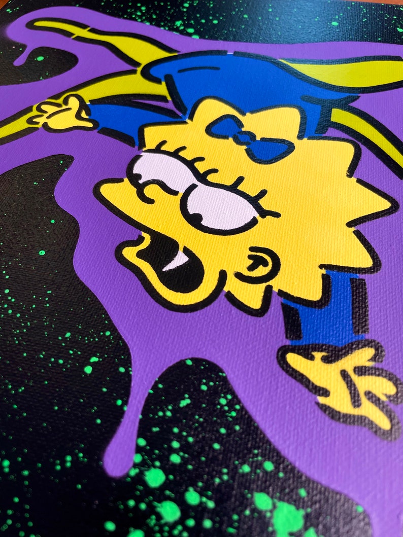 Maggie Simpson Alien Spray Paint Stencil 7 Layer Stencil Art - Etsy