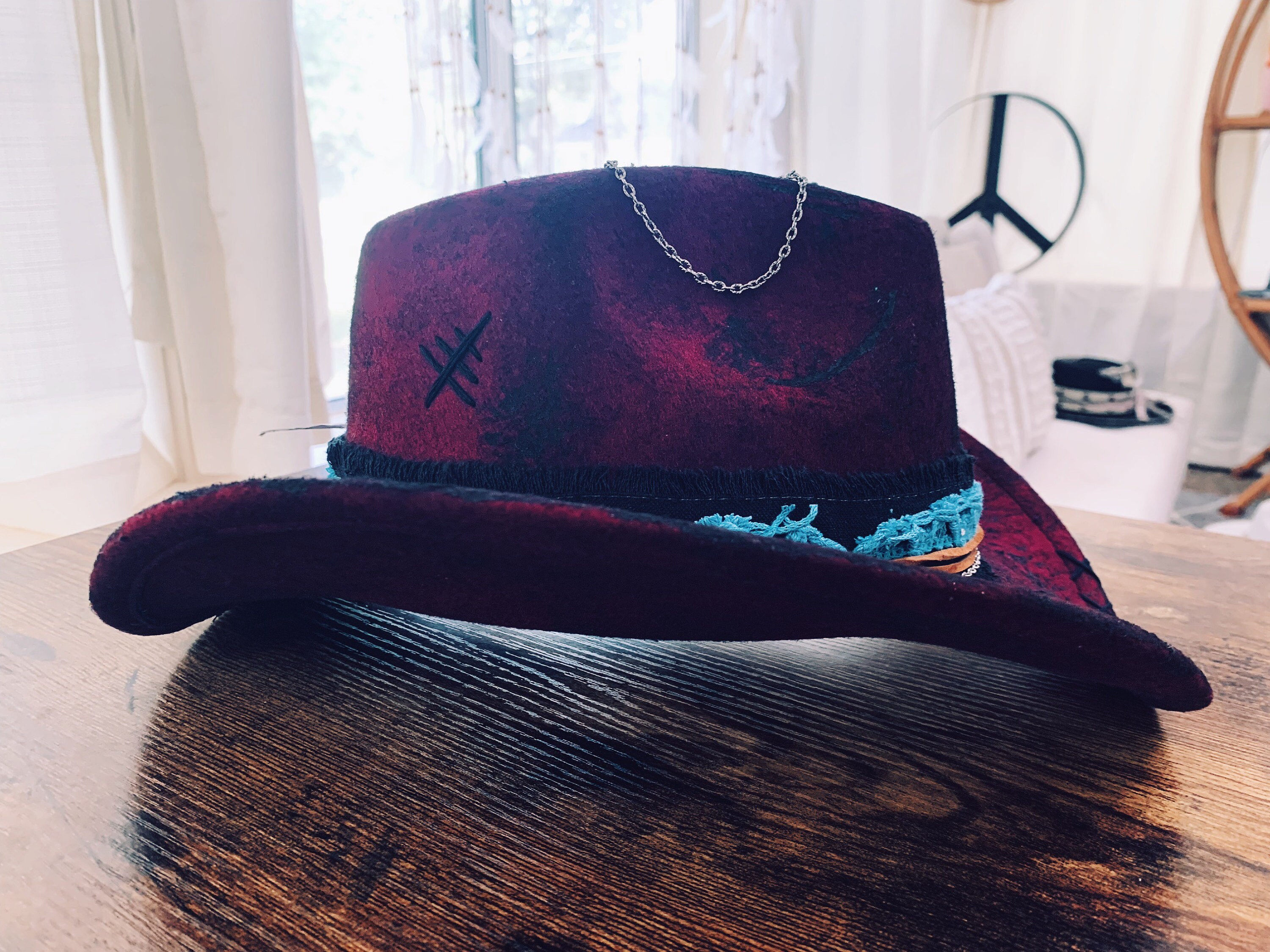 Tribal Cowboy Hat Fedora Hat Custom Hat - Etsy