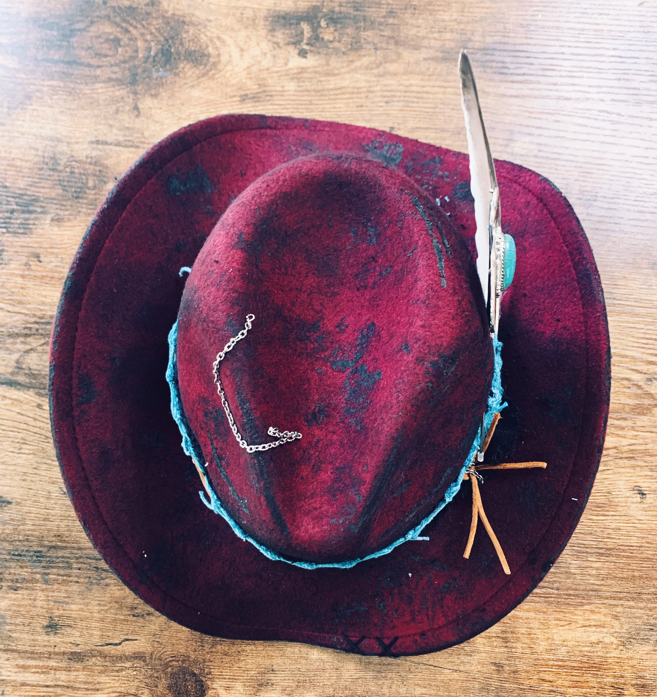 Tribal Cowboy Hat Fedora Hat Custom Hat - Etsy