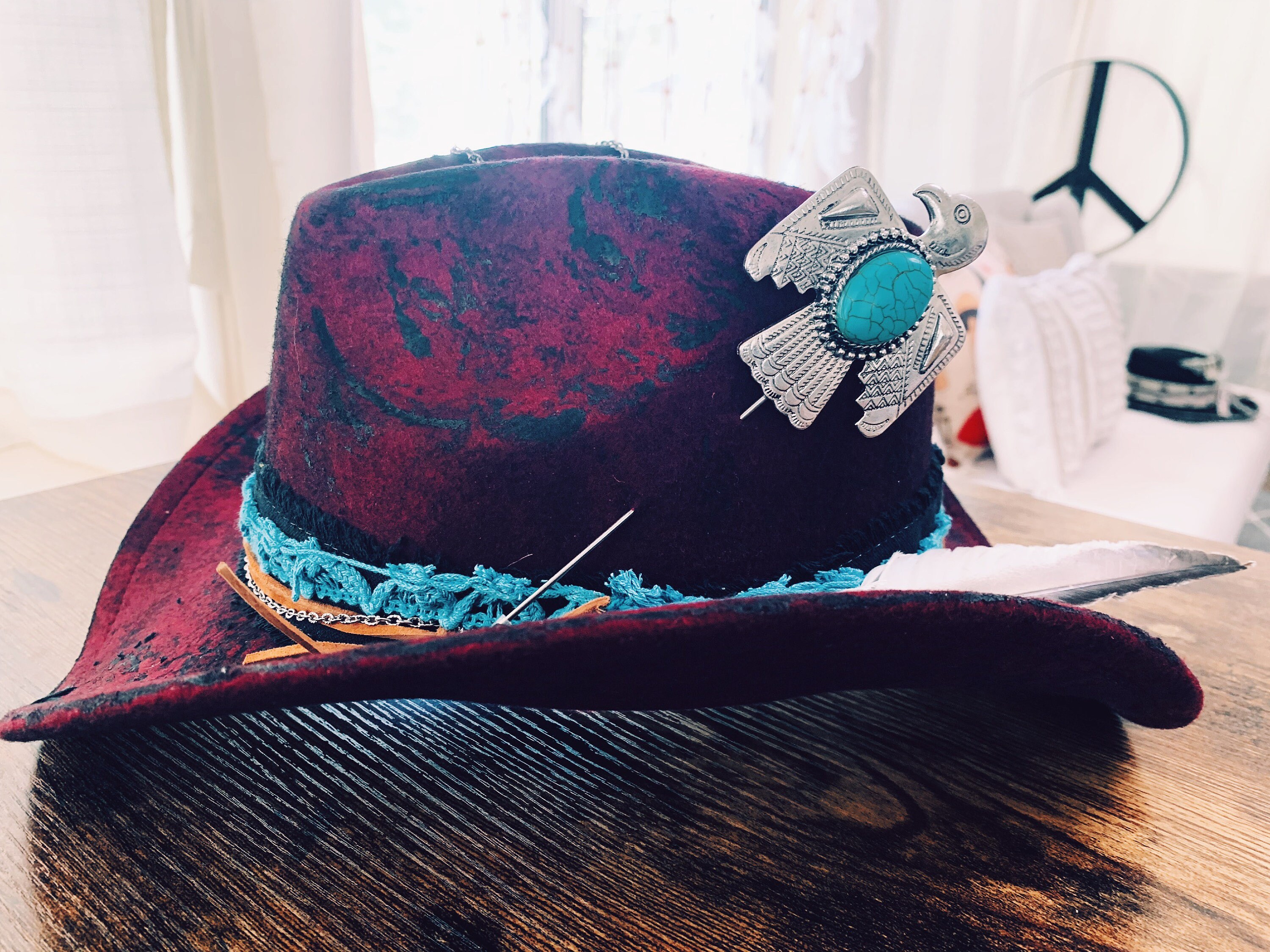 Tribal Cowboy Hat Fedora Hat Custom Hat - Etsy