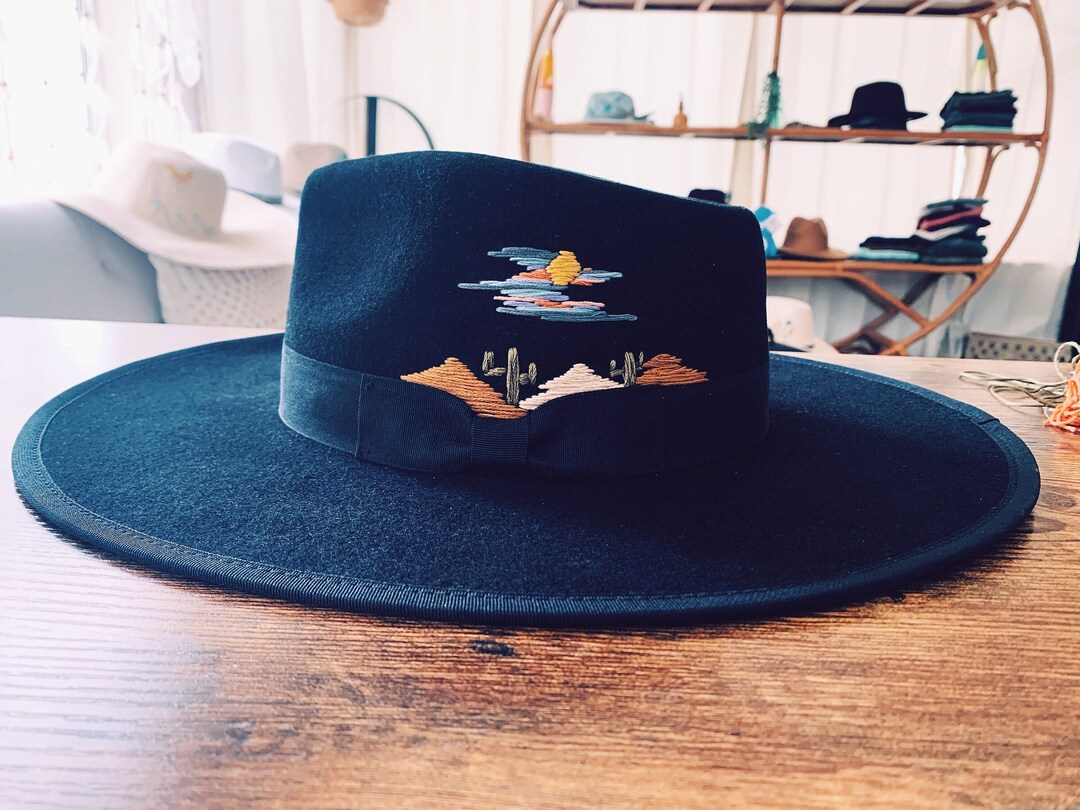 Arizona Sky Rancher Hat Australian Wool Hand Embroidered Hat - Etsy