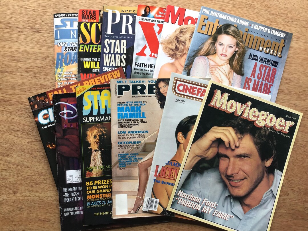 Vintage Cinema / Television / Entertainment Type Magazine Lot/bundle of ...