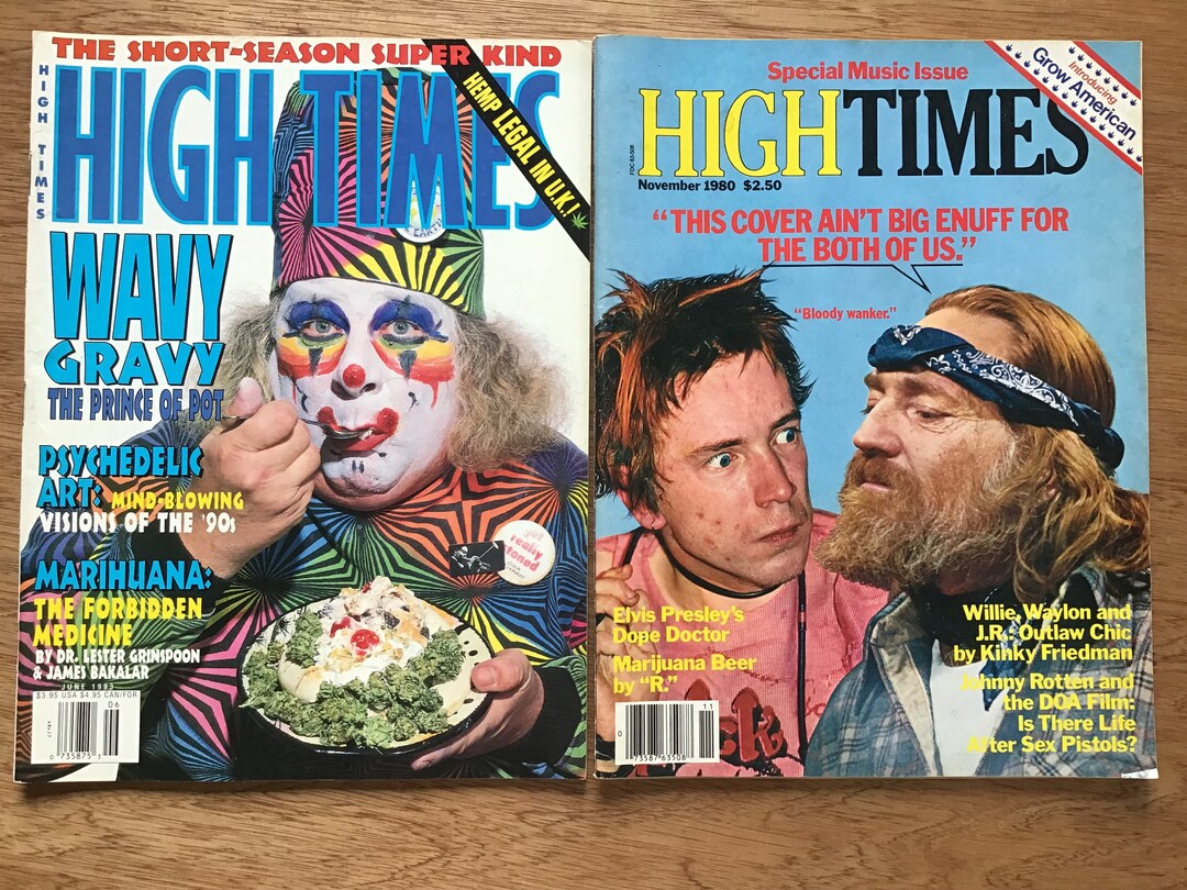Vintage High Times Magazine Lot of 2 Issues: Special Music Issue the ...