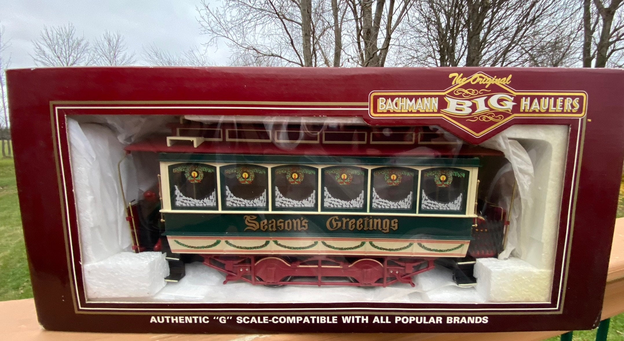 Vintage Bachmann Big Haulers G Scale Seasons Greetings Christmas Street ...