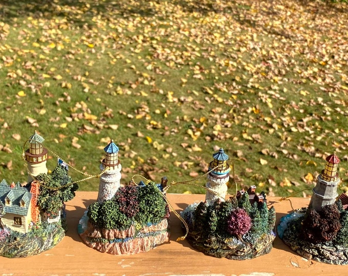 Thomas Kinkade’s Illuminated Lighthouse Ornaments, Set of 6, Bradford ...