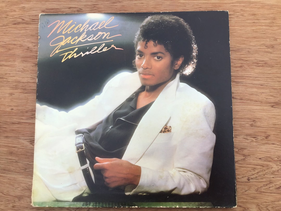 Vintage Michael Jackson "thriller" LP Epic Records QE 38112 From 1982 Vg+/excellent Vinyl Play ...