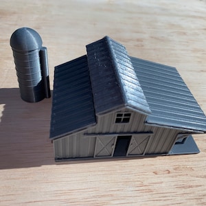 N Scale Barn With Silo - Etsy