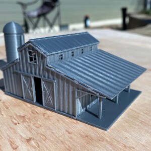 N Scale Barn With Silo - Etsy