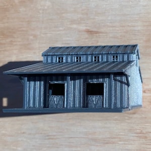 N Scale Barn With Silo - Etsy