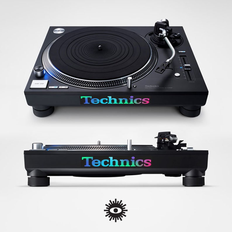 Technics Silver Mirror Iridescent Turntable Sticker Decal - SL 1210 MK2 ...