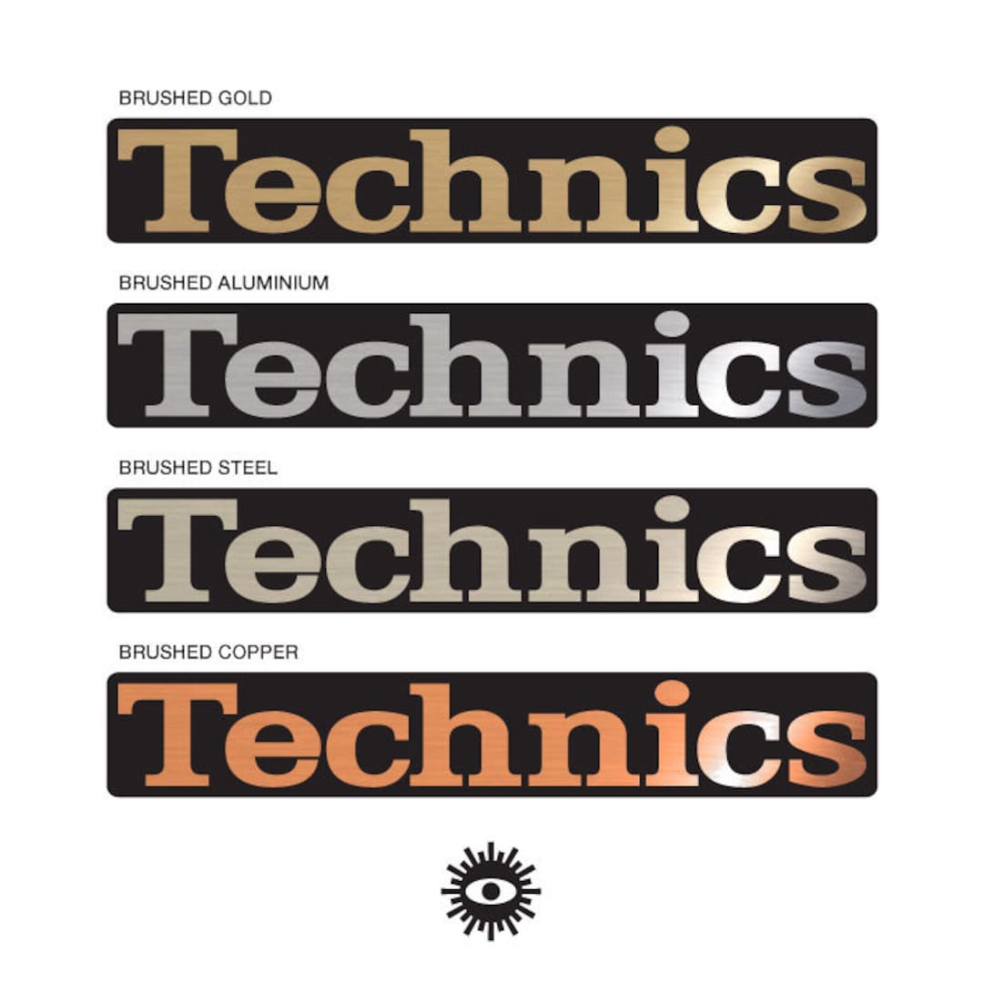 Technics - Brushed Gold, Aluminium, Steel or Copper - Turntable Sticker ...