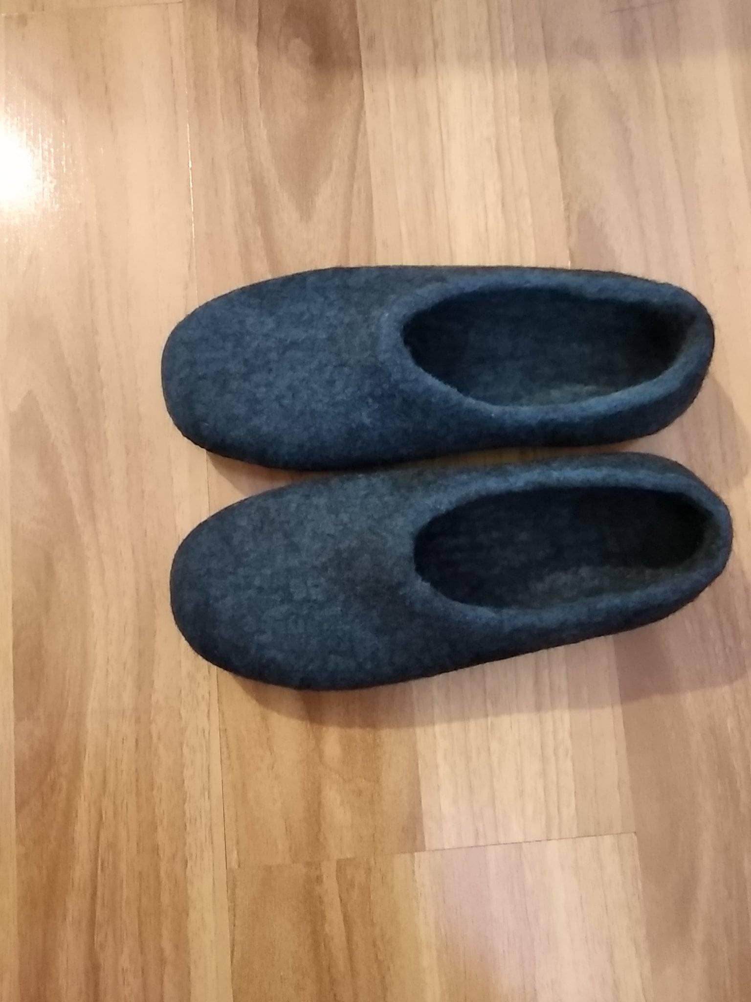 Wool Slippers Men With Leather or Rubber Sole Felt Slippers Men ...
