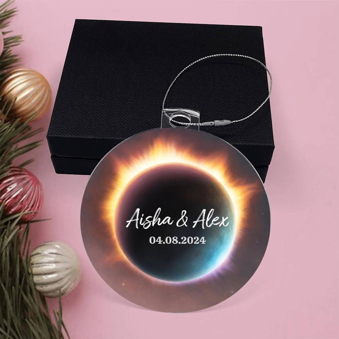 Custom Solar Eclipse 2024 Decor, Eclipse Keepsake, Eclipse Souvenir ...