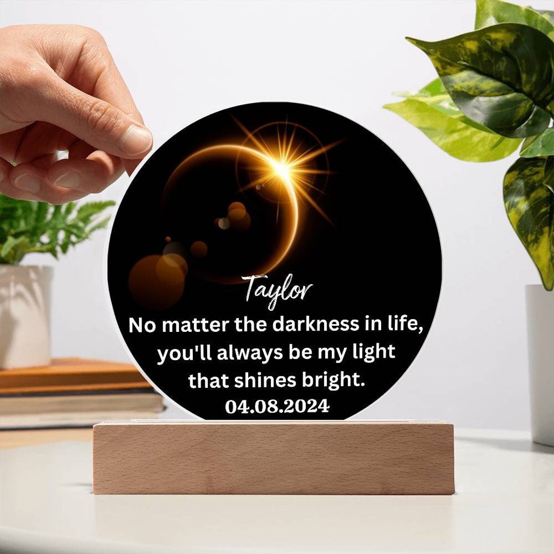 Solar Eclipse 2024 LED Sign Gift, Custom Eclipse Decor Gift, Eclipse ...