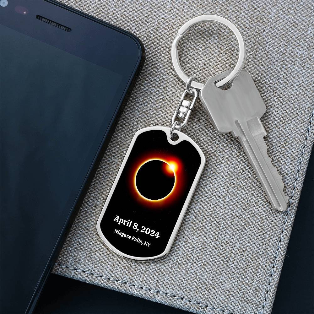 Custom Solar Eclipse Keychain, Diamond Ring Keychain Moon Keychain, 18k ...