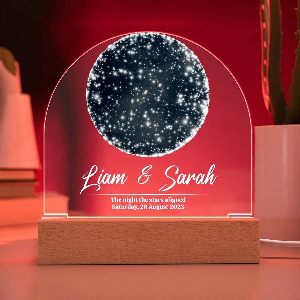 Custom Constellation Stars Chart Map, Gift for Boyfriend, Girlfriend ...