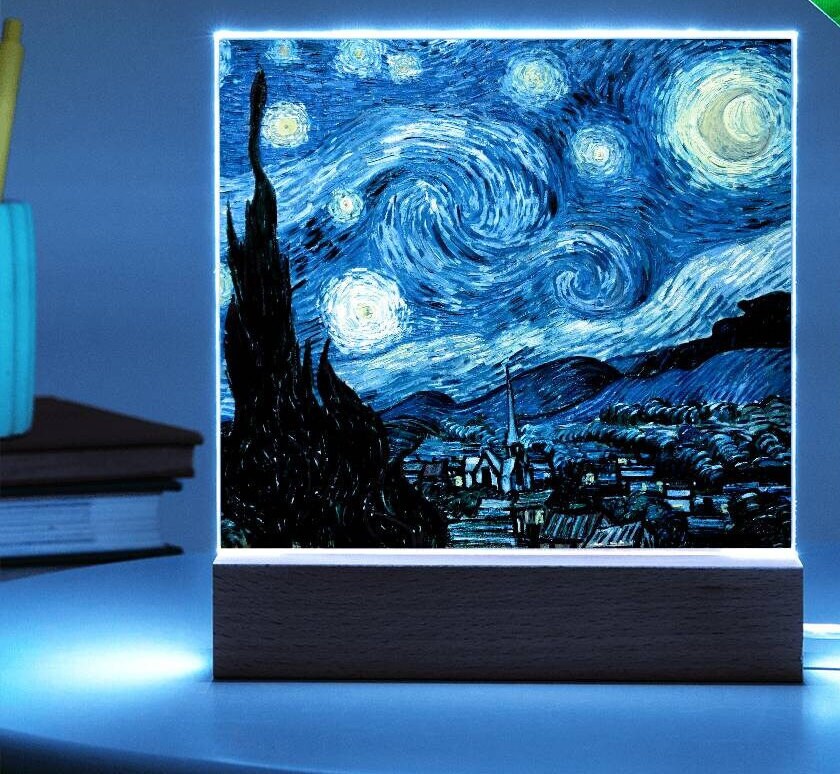 STARRY NIGHT Vincent Van Gogh Light Café Painting Print Reproduction ...