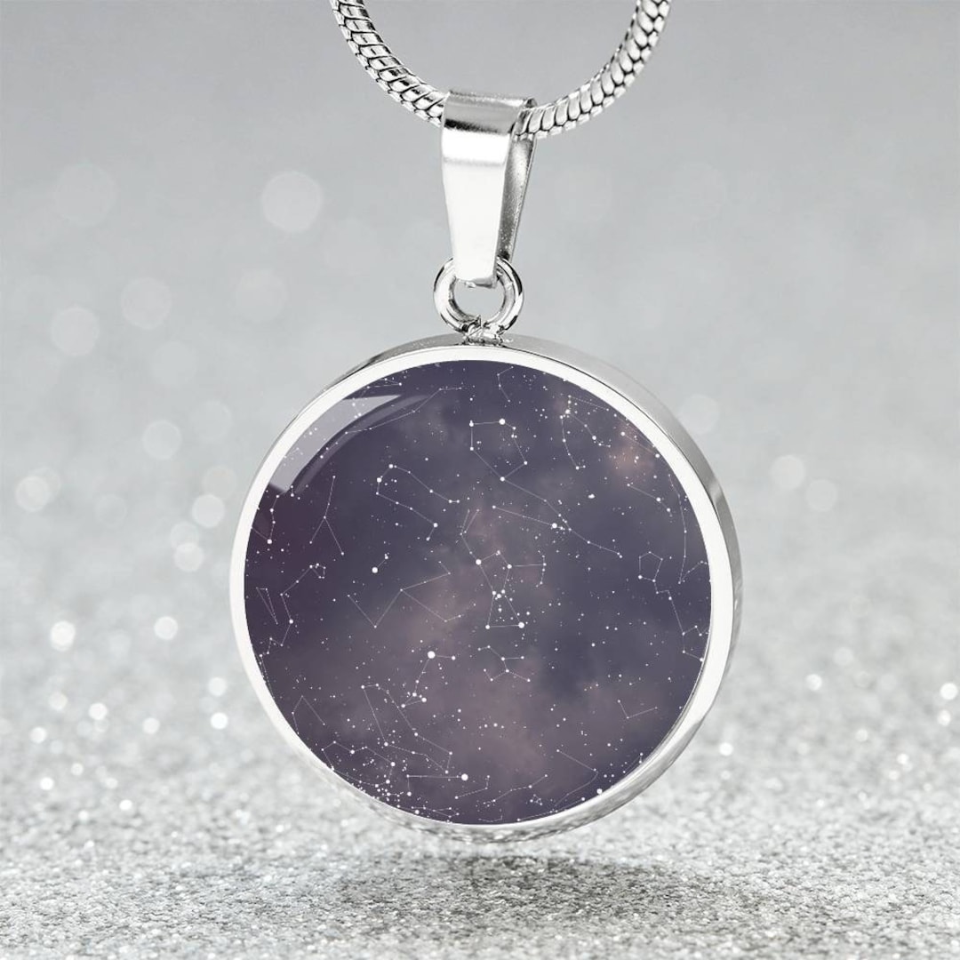 Personalized Star Map Necklace, Star Map by Date and Place, Christmas ...