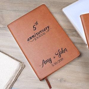 Personalized Any Anniversary Journal Gift Gift for Women Men Couples ...