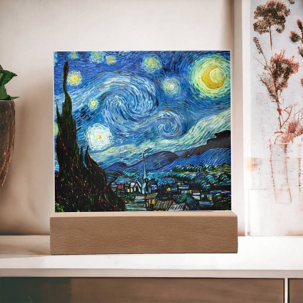 STARRY NIGHT Vincent Van Gogh Light Café Painting Print Reproduction ...