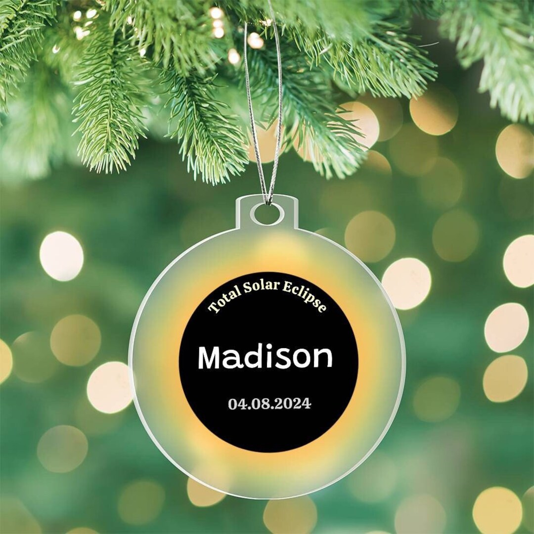 Custom Solar Eclipse 2024 Decor, Eclipse Keepsake, Eclipse Souvenir ...