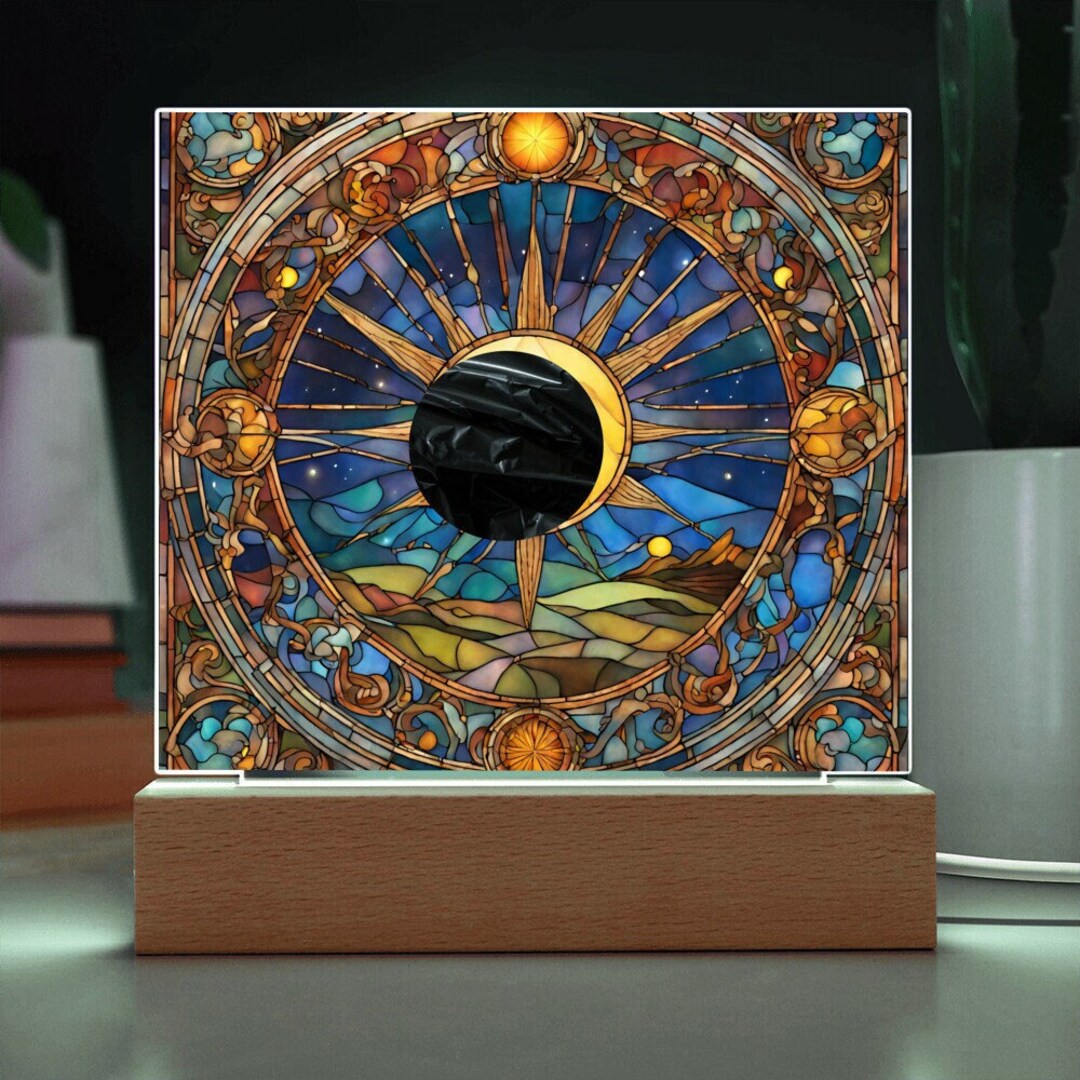 Celestial Night Light, Total Eclipse Sign, Solar Eclipse Decor, Eclipse ...