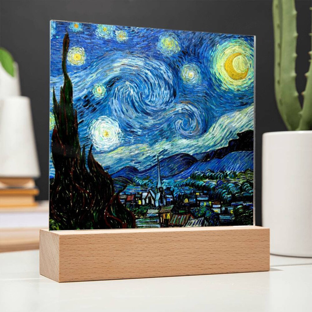 STARRY NIGHT Vincent Van Gogh Light Café Painting Print Reproduction ...