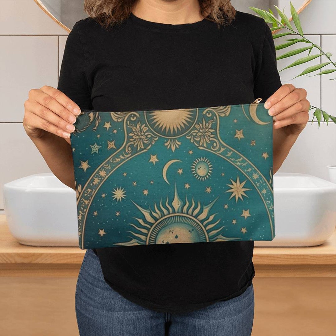 Celestial Makeup Bag, Total Solar Eclipse, Bridesmaid Gifts, Wedding, Travel Toiletry Bag ...