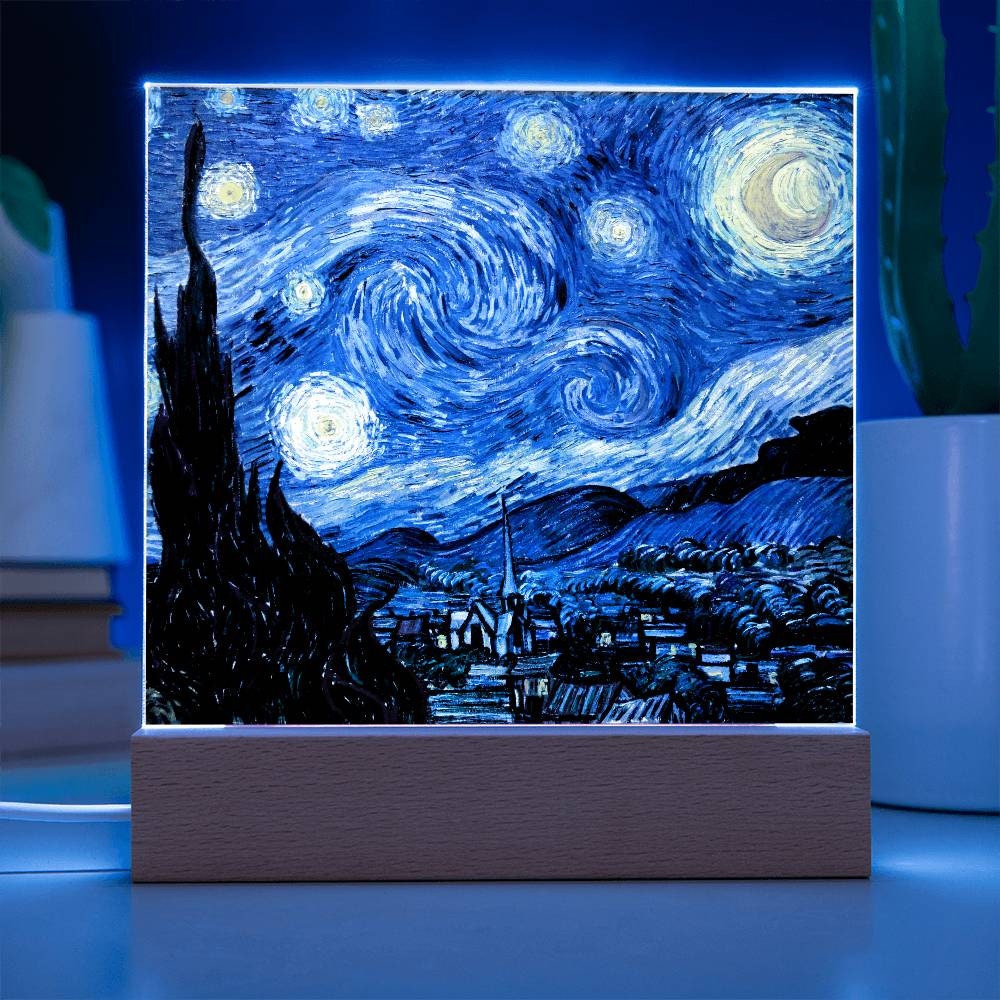 STARRY NIGHT Vincent Van Gogh Light Café Painting Print Reproduction ...