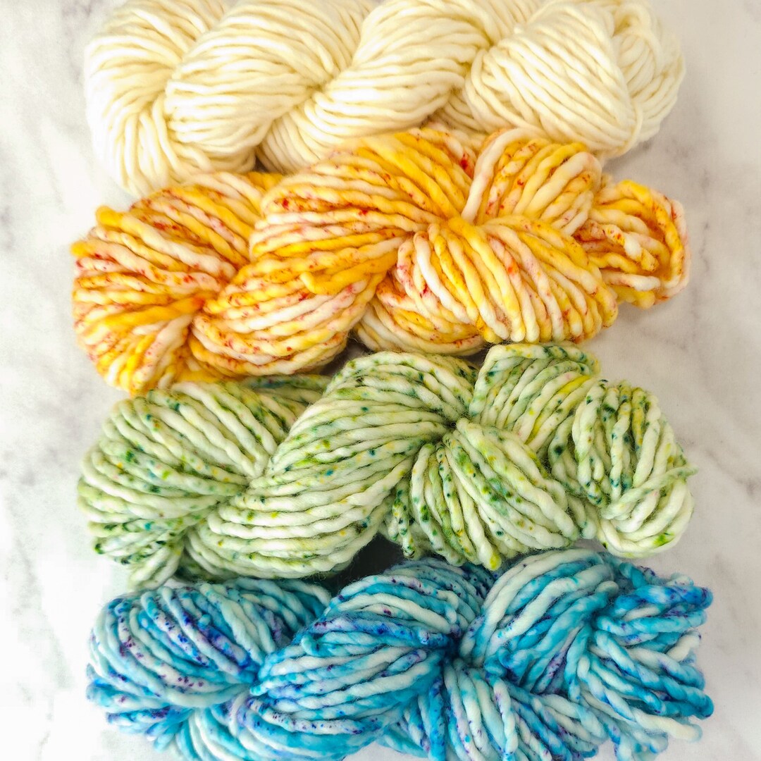 Tenor chunky Variegated Merino Wool Yarn bulky Single Ply - Etsy